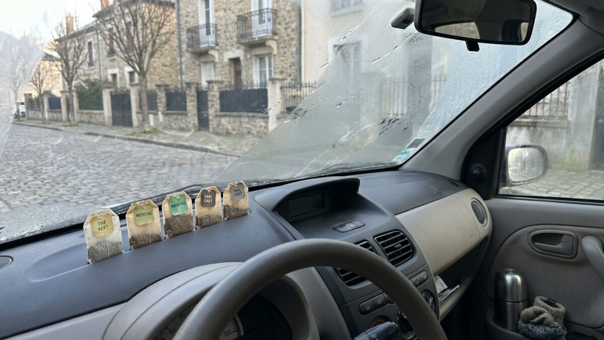 Enlever la buée du pare-brise avec la méthode du sachet de thé