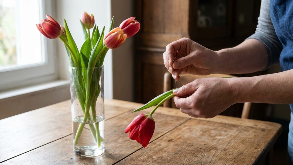 Vos tulipes piquent du nez ? L'astuce géniale d'un fleuriste (avec une ...